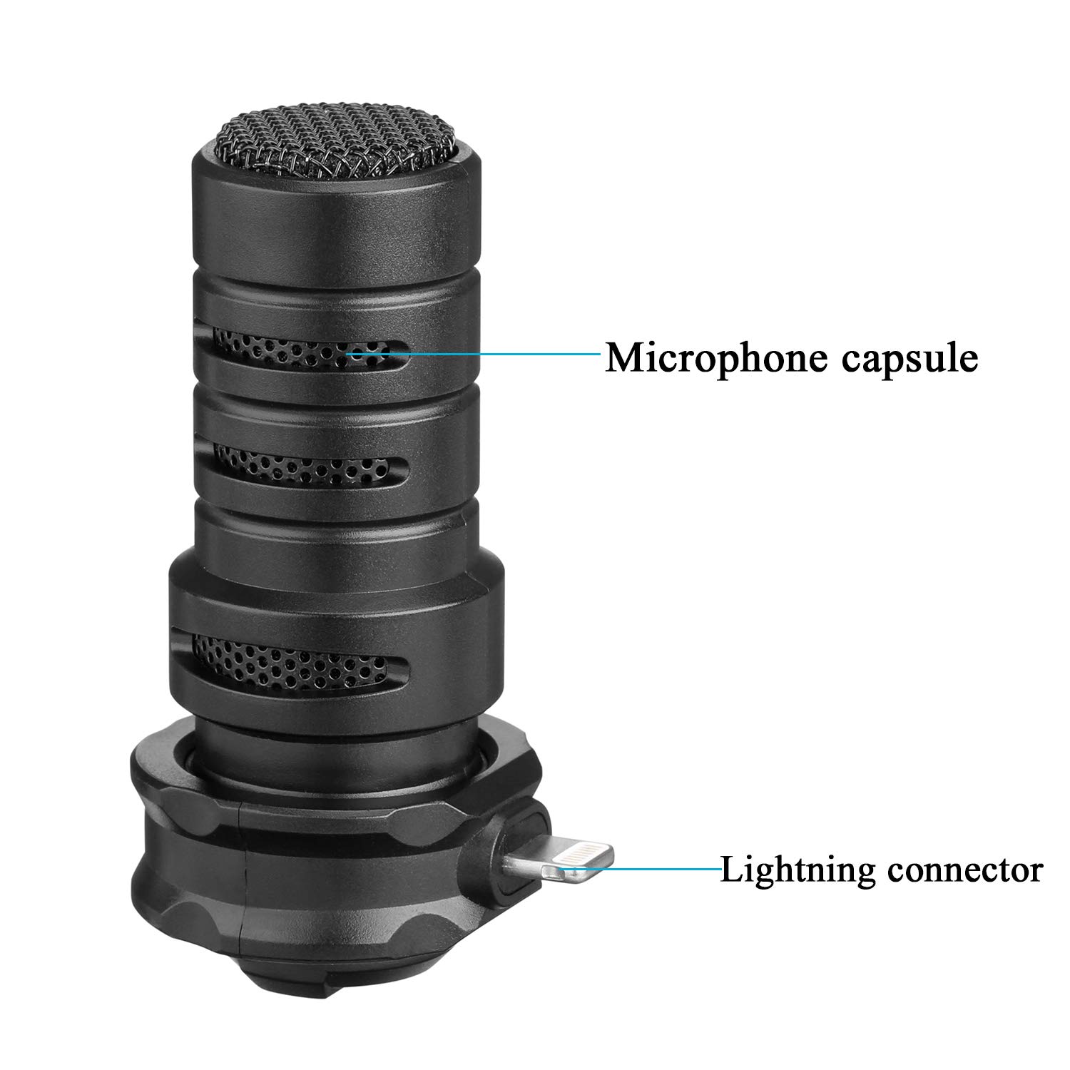 BOYA Cardioid Lightning Microphone for iPhone X Vlog, DM200 Digital MFI Lightning Mic with Superb Sound for iPhone 11 8 7 7plus iPad iPod Touch iOS Recording YouTube Video Vblog Livestream