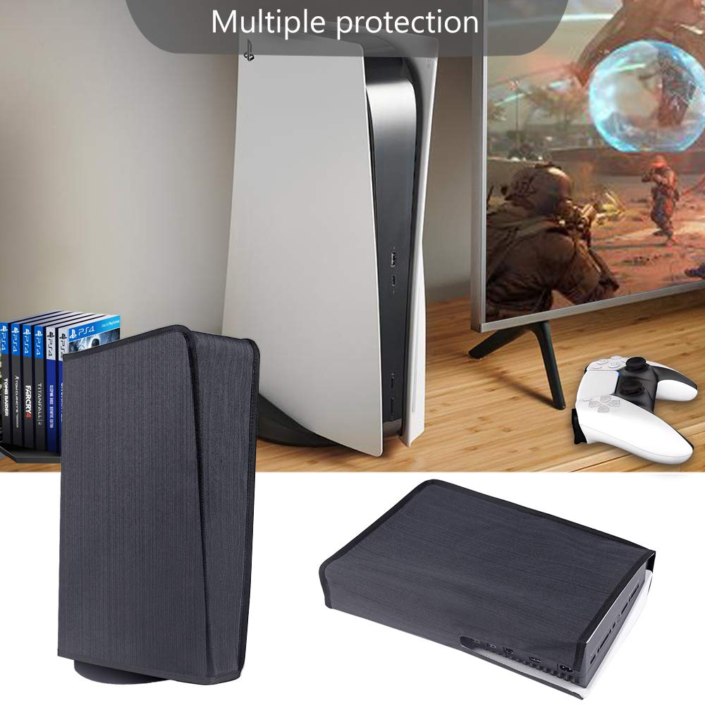 PS5 Console Dust Cover Case，Soft Neat Lining Dust Protective Guard Sleeve for Sony Playstation 5 Console, Anti Scratch,Waterproof and Dust-Proof