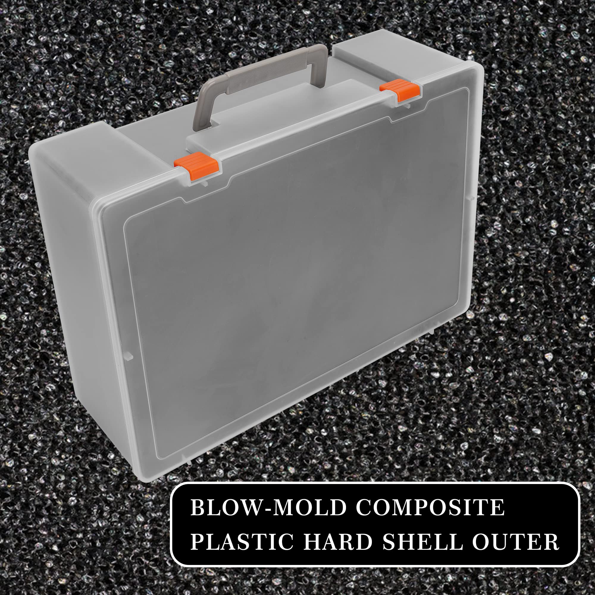 TPCY Miniature Storage Sturdy Carrying Figure Case -108 Slot Figurine Minature Carrying Case,Compatible with Warhammer 40k, Dungeons & Dragons and More (Transparent)