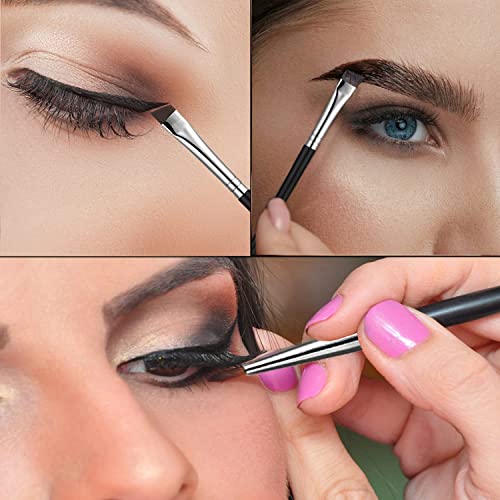 Fine Angled Eyeliner Brush, JASSINS Ultra thin Precision Makeup Brushes Set, Point Eyeliner, Synthetic Bristles Eye Makeup Tool (3 Pcs)