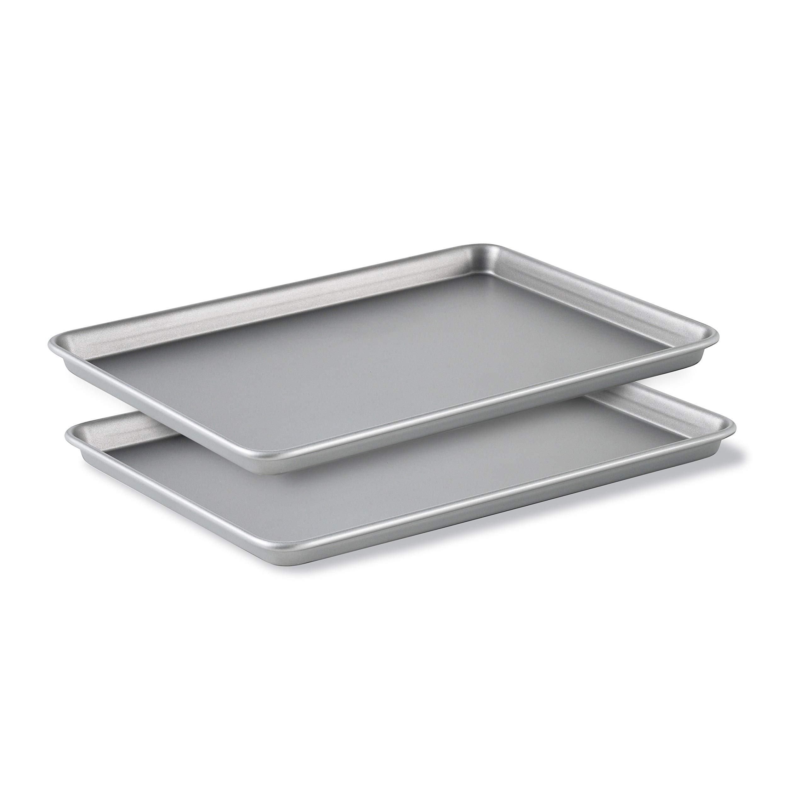 Calphalon 11-Piece Pots and Pans Set, Oil-Infused Ceramic Cookware with Stay-Cool Handles, PTFE- and PFOA-Free, Dark Grey & Baking Sheets, Nonstick Baking Pans Set