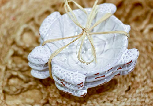 Mud Pie Turtle Shaped Ceramic Dip Bowls, Mini, Set of 3