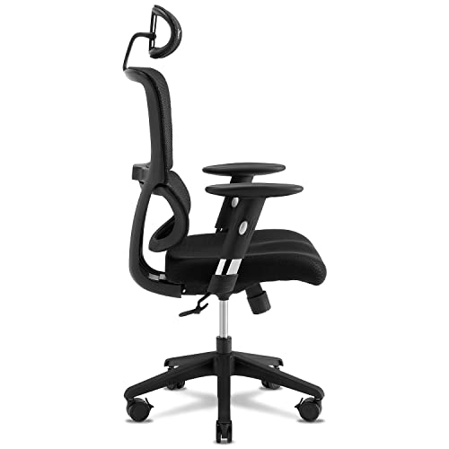 MAVIX M4 Gaming Chair: 19.5” Mesh Seat, DVL, Fixed Back Recline - Airy Comfort/Responsive Support/Adjustable Features for Gamers (Black)