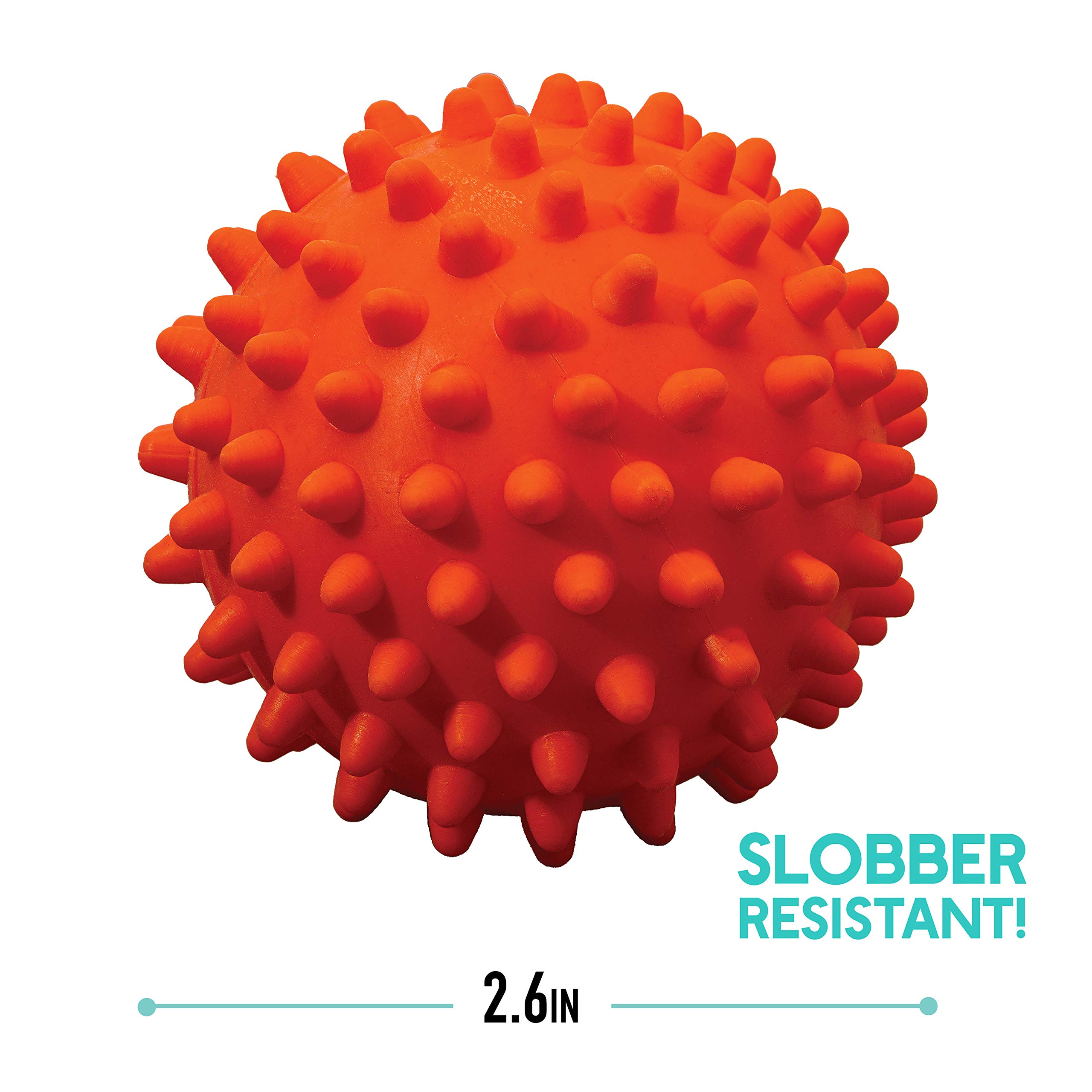 Franklin Sports Ready Set Fetch All Weather Ball - Launcher Ball - Slobber and Water Resistant,Orange