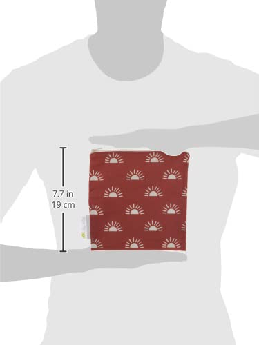 Itzy Ritzy Reusable Snack Bag – 7” x 7” BPA-Free Snack Bag is Food Safe, Washable & Ideal for Storing Snacks, Pacifiers, Electronics and Makeup in a Diaper Bag, Purse or Travel Bag, Terracotta Sunrise