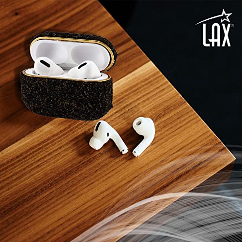 LAX Gadgets AirPods Pro Case Cover - Protective Compatible with Apple AirPod Pro - Lightweight Case with Carabiner Key RingĀ Easy to Use - Rhinestones Black