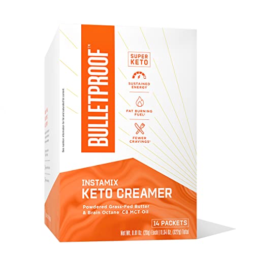 Bulletproof InstaMix Original Unflavored Keto Coffee Creamer Packets, Pack of 14, Powdered Grass-Fed Butter and Brain Octane C8 MCT Oil