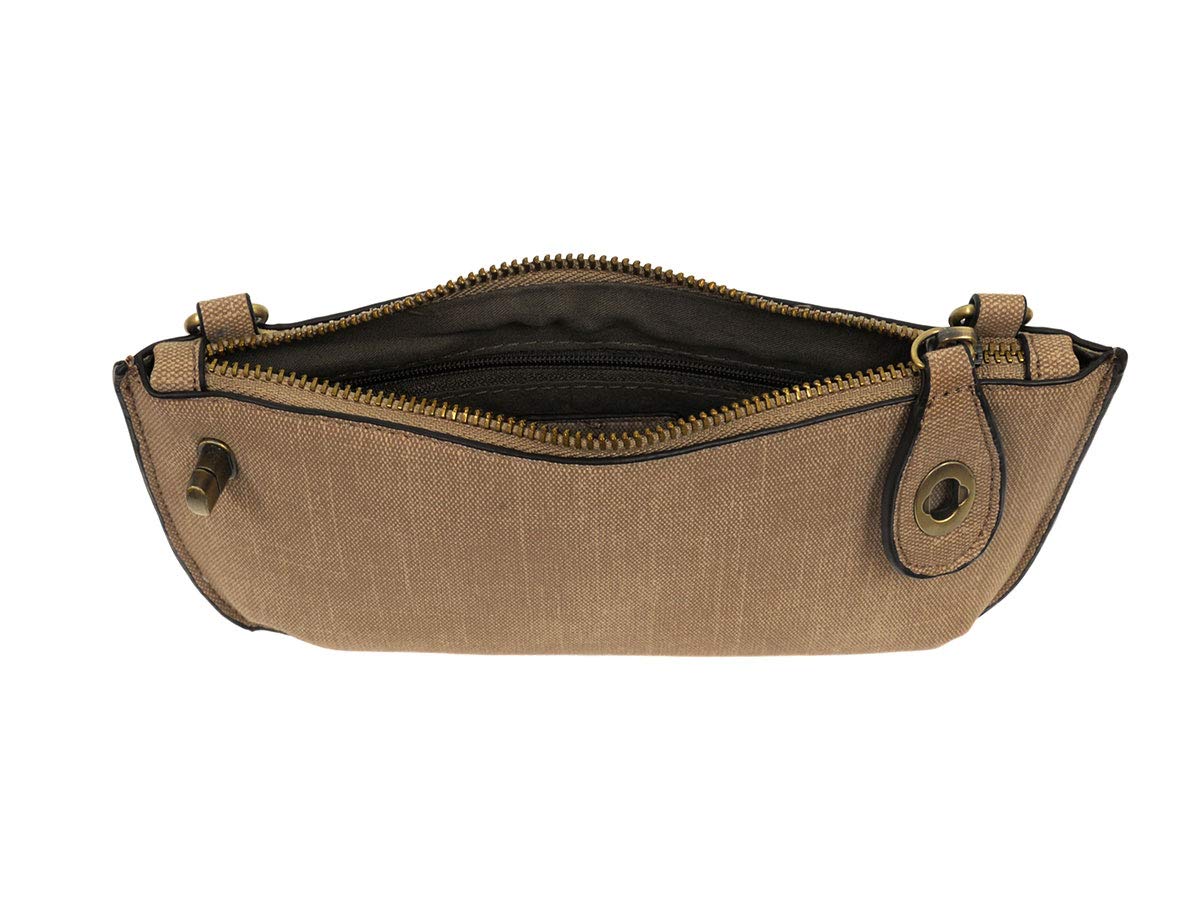 Joy Susan Women's Faux Linen Crossbody: Wristlet Clutch