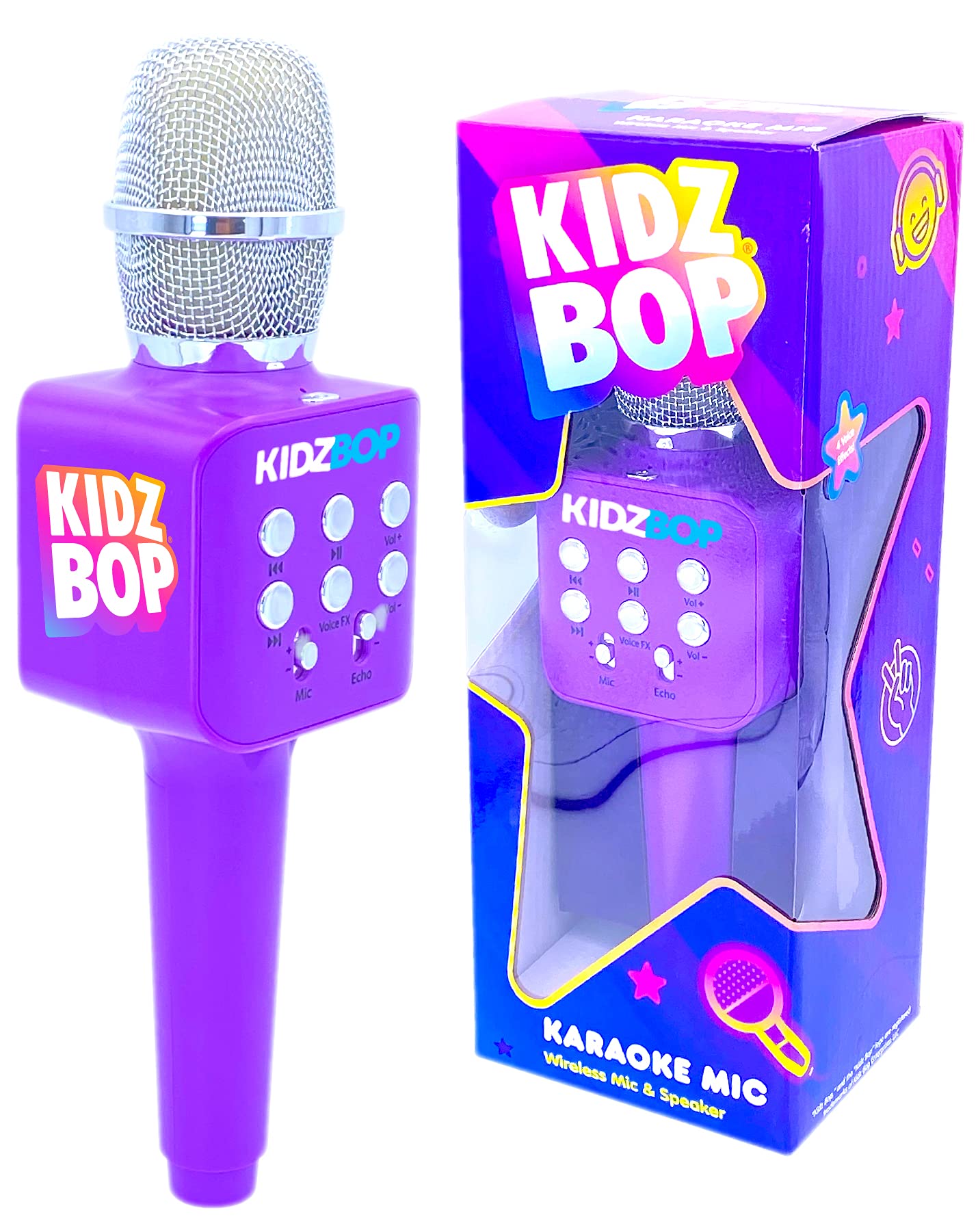 Move2Play, Kidz Bop Karaoke Microphone | The Hit Music Brand for Kids | Toy for Girls & Boys Ages 2, 3, 4, 5, 6, 7, 8+ Years Old | Christmas Present & Birthday Gift