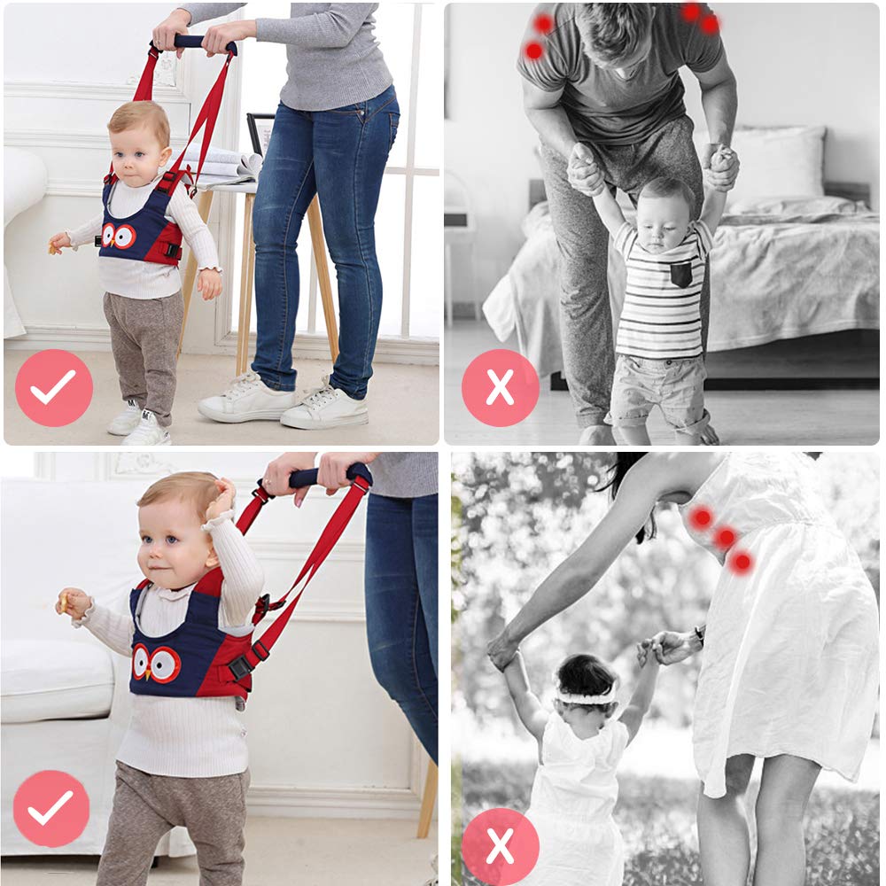 Baby Walking Harness Adjustable Baby Walker Assistant Protective Belt for Kids Infant Toddlers (Yellow)