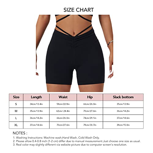 CATOO High Waist Patchwork Moisture Wicking Fitness Short Shorts Machine Washable Yoga Shorts For Running (XL)