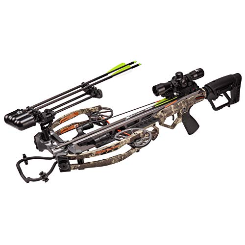 Bear X Constrictor Ready to Shoot Crossbow Package with Scope, Quiver, Bolts, Cocking Rope, and Wax, Strata Finish