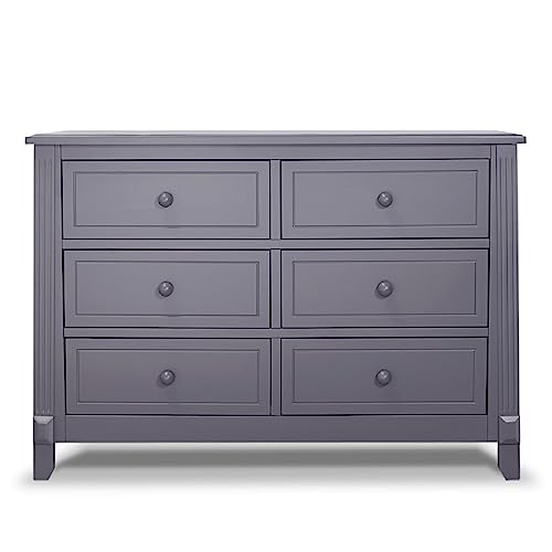 Sorelle Furniture Berkley Baby Dresser – Dresser for Nursery, Kids Bedroom Furniture, Dresser Drawers, Nightstand for Child’s Room with Drawers, Nursery Furniture for Infant-Gray