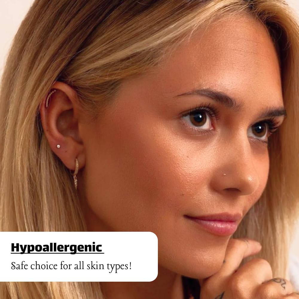 FreshTrends 1.5mm 0.015 ct. tw Diamond SI1-SI2 G-H 14K Rose Gold Nose Ring Twist Screw 20G I1