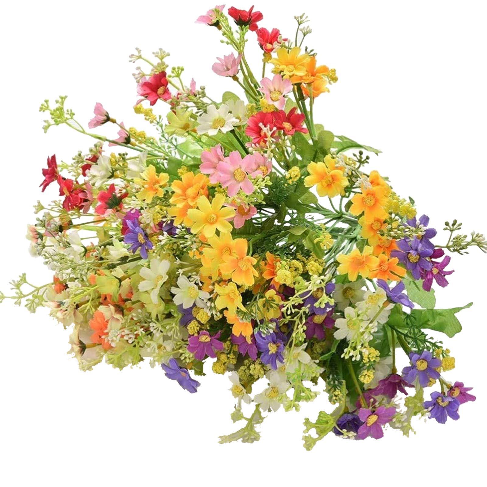 kjhgk 6PC Daisy Artificial Flowers Wildflowers for Home Decorative Garden Arrangement Decor,Multi Color