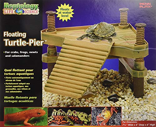 Penn-Plax Reptology Floating Turtle Pier and Basking Platform – Decorative, Functional, and Naturally Inspired – Small Size (Model Number: REP602)