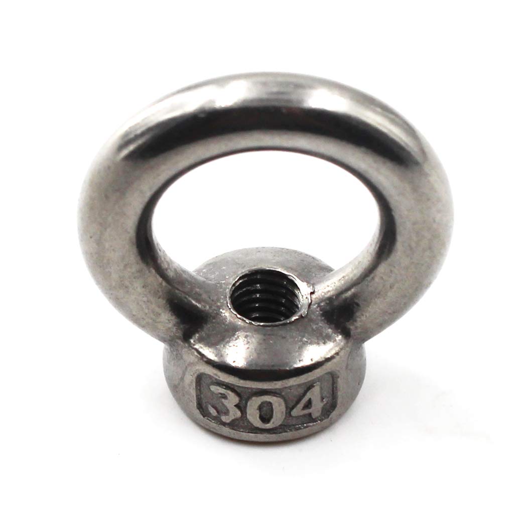 AVRYN Eyebolt Screws,Lifting Ring Eye Bolts,M8 Lifting Eye Nut 304 Stainless Steel Ring Eye Bolts Threaded Nuts Pack of 5 (Color : M18)