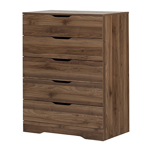 South Shore Holland 5-Drawer Chest, Natural Walnut