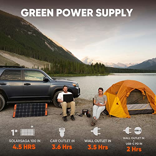 Jackery Portable Power Station Explorer 300, 293Wh Backup Lithium Battery, 110V/300W Pure Sine Wave AC Outlet, Solar Generator (Solar Panel Not Included) for Outdoors Camping Travel Hunting Blackout