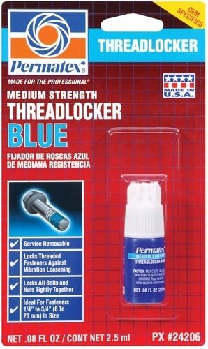 Permatex 24206 Medium Strength Threadlocker Blue .08 oz Bottle