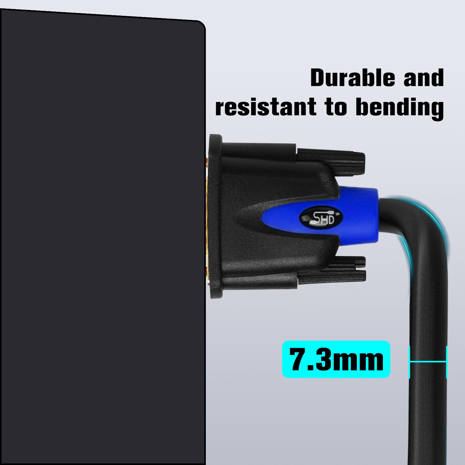 SHD VGA Cable, VGA to VGA HD15 Monitor Cable for PC Laptop TV Projector-6Feet