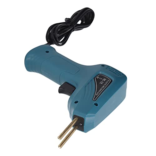 Bumper Repair Stapler Plastic Welder Gun, Stapler Welder Torch ABS Practical Spring Switch Safe Ergonomic with Staple for Garage(Cyan)