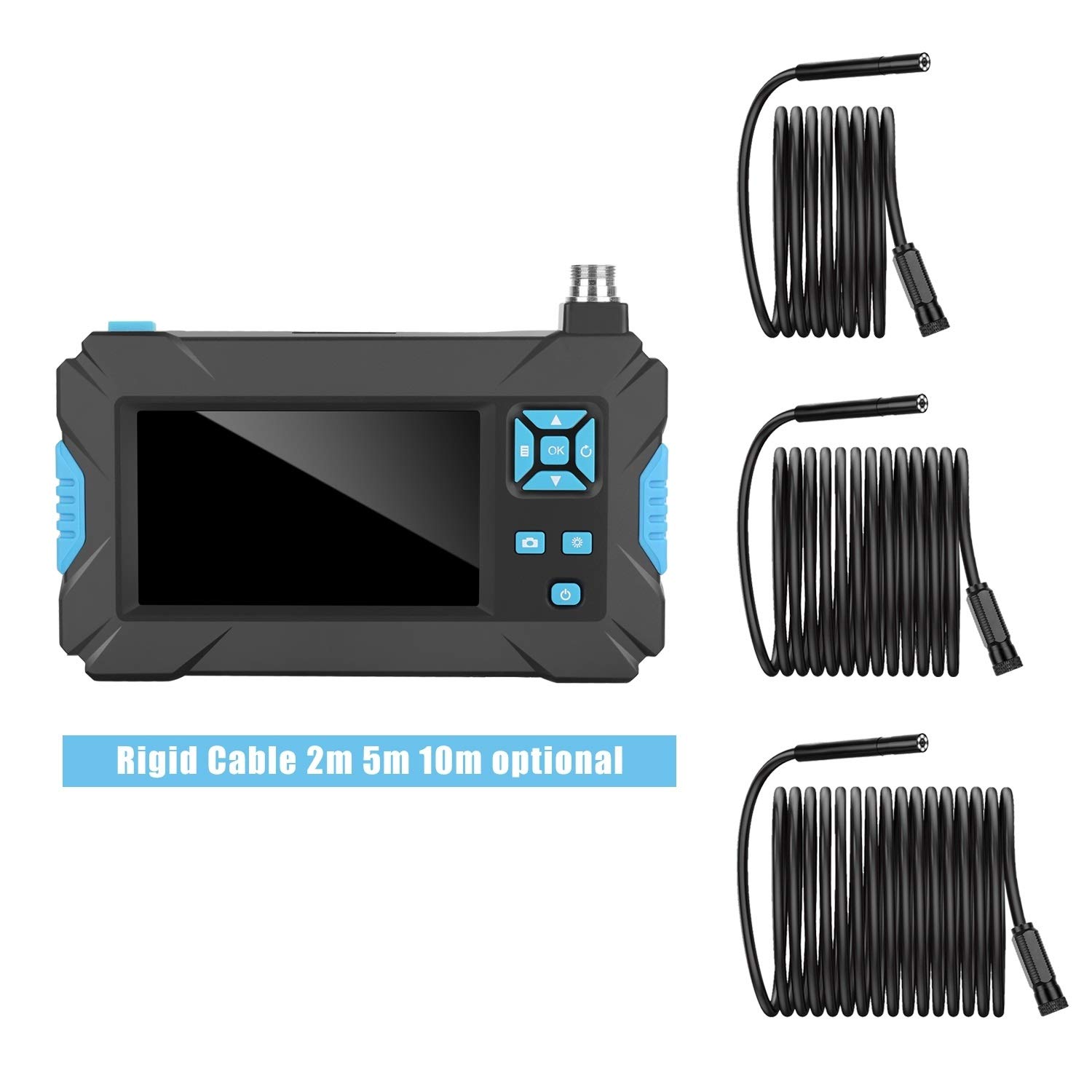 BHVXW New Industrial Endoscope 5.5mm Handheld Borescope 6 LEDs 4.3inch Camera 1080P Video Car Inspection Camera Endoscope (Size : 5M)