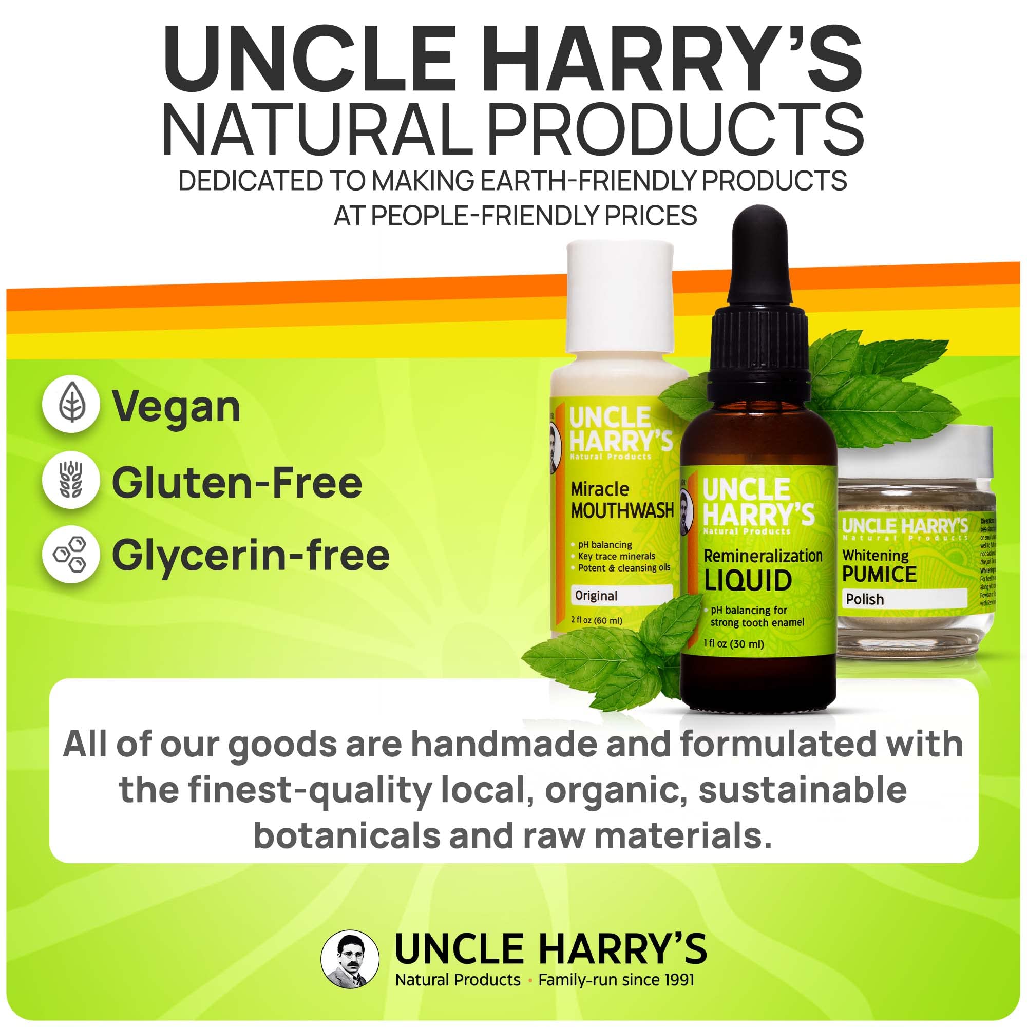 Uncle Harry's Natural Remineralization Kit with Tooth Whitening - 3 Products Strengthen Weak Enamel, Brighten Smile, & Correct Oral Care Issues (1 kit)