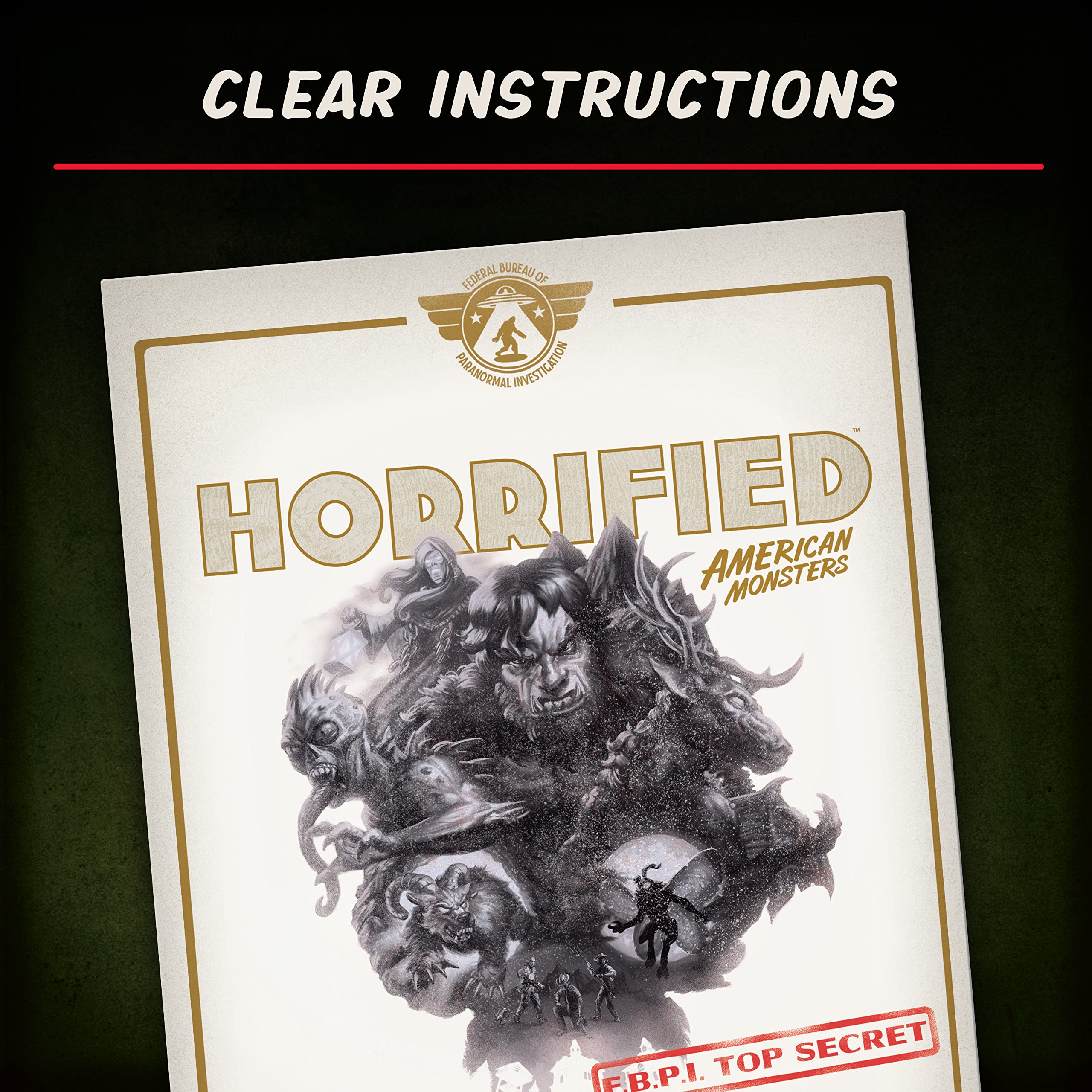 Ravensburger Horrified: American Monsters Strategy Board Game - Engaging and Scalable Gameplay | Classic Cryptids Adventure | Perfect for Family Game Nights | Ages 10 & Up