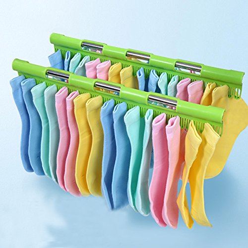 TINTON LIFE 2 Pack Laundry Bathroom Clothes Sock & Underwear Drying Hanger Rack Clip Dryer Airer Clothespin
