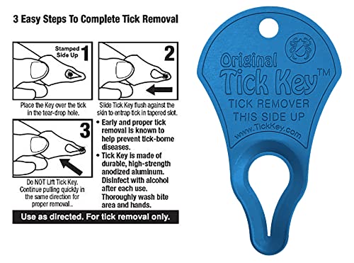 The Original Tick Key -Tick Removal Device - Portable, Safe and Highly Effective Tick Removal Tool - 3 Pack (USA)