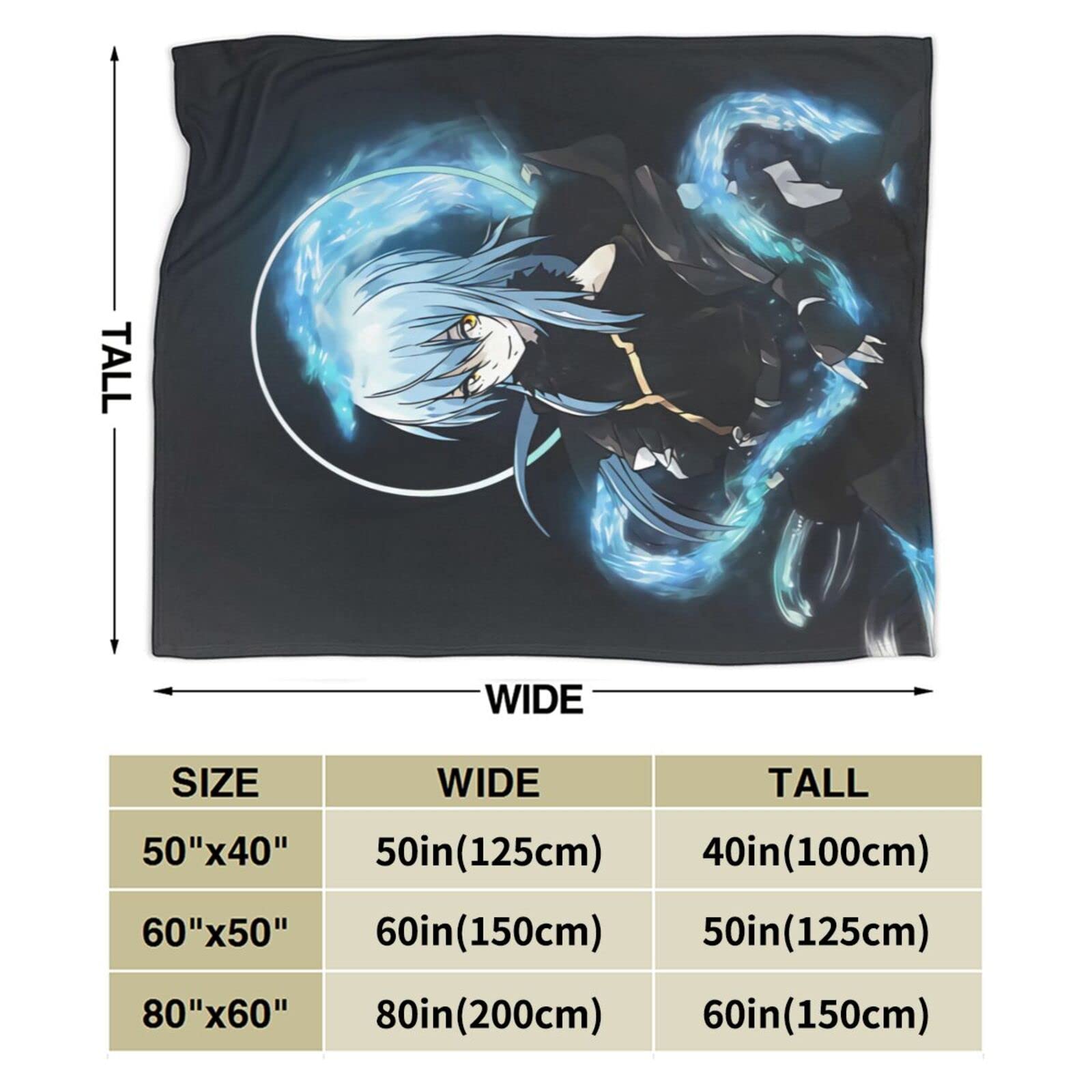 JEGNDGYE Anime That Time I Got Reincarnated as a Slime Blanket Lightweight Microfiber Flannel Throw Blanket for Bedroom Livingroom Air Conditioning Blanket 80"x60" Inch