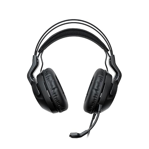 ROCCAT Elo X Stereo PC Gaming Headset, Wired Cross-Platform Headphones for Mac, Xbox Series X|S, Xbox One, PlayStation, and Mobile, Detachable Noise Cancelling Microphone, Lightweight, Black