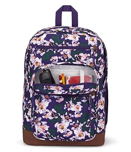 JanSport Cool Backpack, with 15-inch Laptop Sleeve, Purple Petals - Large Computer Bag Rucksack with 2 Compartments, Ergonomic Straps - Bag for Men, Women