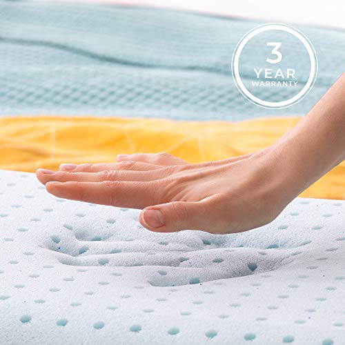 LINENSPA Pillow β Ventilated Gel Pillows Queen size β Memory Foam Pillows for Neck Support β Great for Side, Back, and Stomach Sleepers β Queen Size Pillows,Blue,white