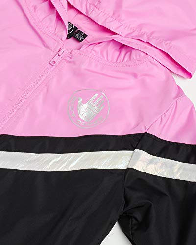 Body Glove Girls' Tracksuit - 2 Piece Windbreaker Jacket and Active Leggings Sweatpants Set, Size X-Large, Hot Pink/Black