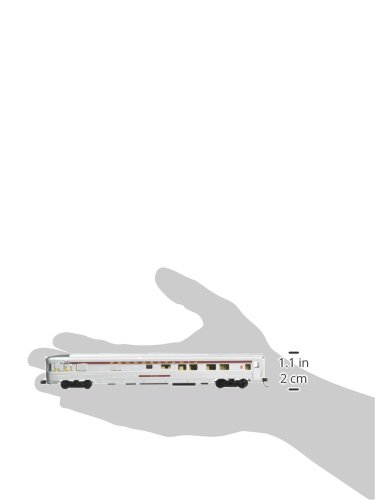 Bachmann Industries Streamline Fluted Observation Car with Lighted Interior - PRR (N Scale), 85'
