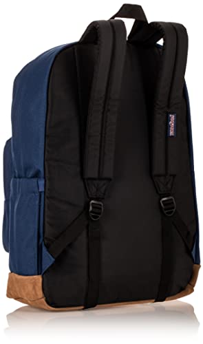 JanSport Right Pack Backpack - Travel, Work, or Laptop Bookbag with Leather Bottom, Navy