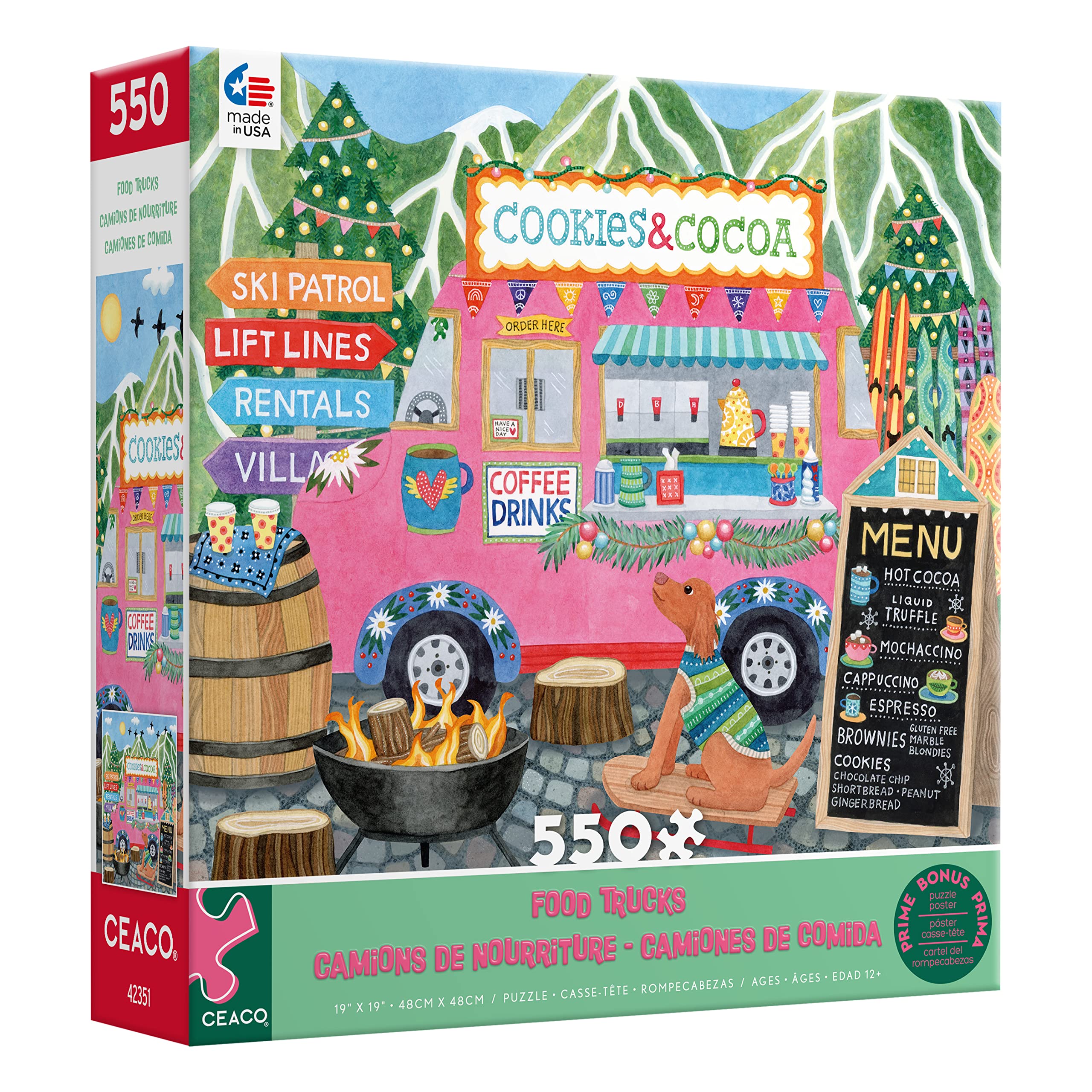 Ceaco - Food Trucks - Festive Food Truck - 550 Piece Jigsaw Puzzle