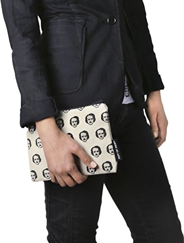 Out of Print Edgar Allan Poe-ka Dots Pouch Natural