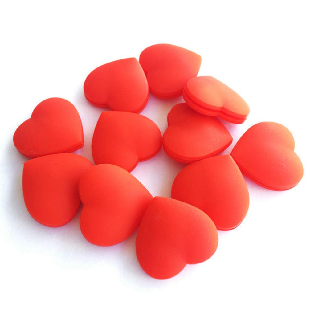 BESPORTBLE Tennis Racket Vibration Dampener Silicone String Shock Absorber Heart Shaped for Racquet Players Athletes Enthusiasts 10 Pcs (Red and Pink)