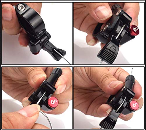 BESNIN Bike Remote Lockout Lever, Aluminum Alloy Mountain Bicycle Fork Lock Control Parts,MTB Accessories Lever Handlebar for Road Bike with Cable Wire
