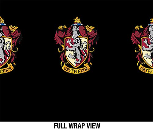 Harry Potter OFFICIAL Gryffindor Crest 24 oz Insulated Canteen Water Bottle, Leak Resistant, Vacuum Insulated Stainless Steel with Loop Cap, Black