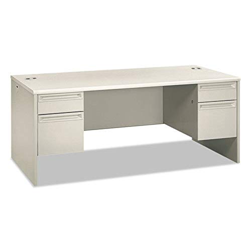 HON 38180B9Q 38000 Series Double Pedestal Desk, 72-Inch Wide, Silver Mesh/Light Gray