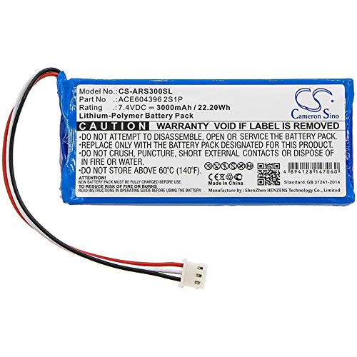 Cameron Sino Battery for AAronia Spectran HF-Rev.3, Spectran HF-V4 Analyzer, Spectran NF Analyzer P/N: ACE604396 2S1P 3000mAh / 22.20Wh Li-Polymer