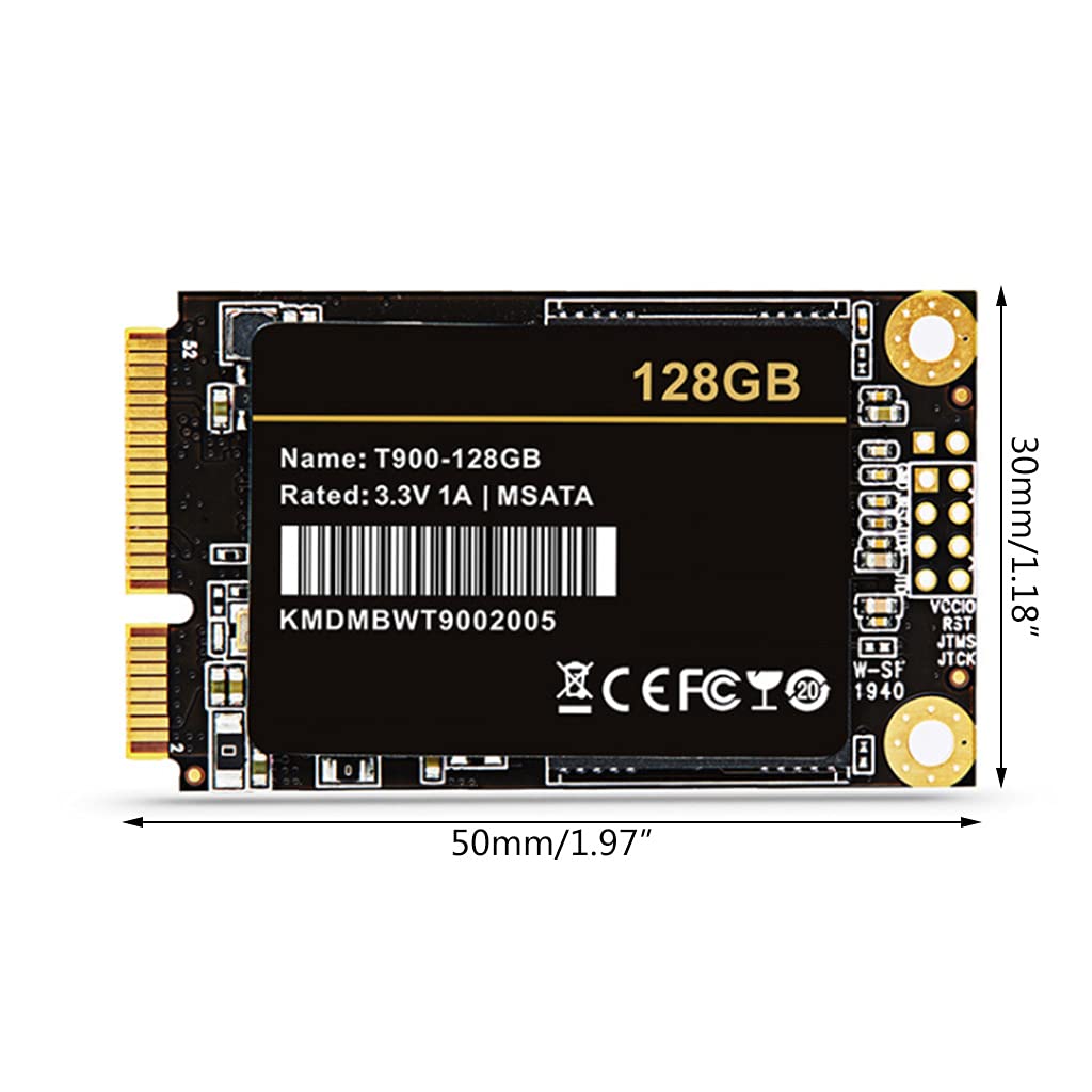 bibididi Solid State Drive Ssd Solid State Drive 3X5Cm Msata Solid State Drive 128Gb Ssd Msata Interface T900 Series,128Gb