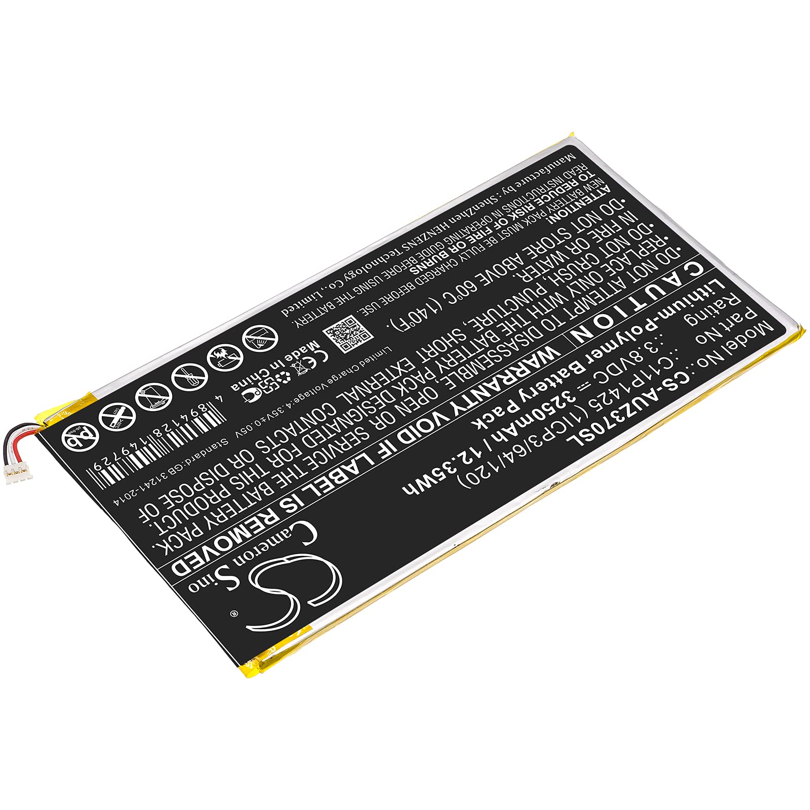 Cameron Sino New Replacement Battery Fit for Asus(3250mAh / 12.35Wh)