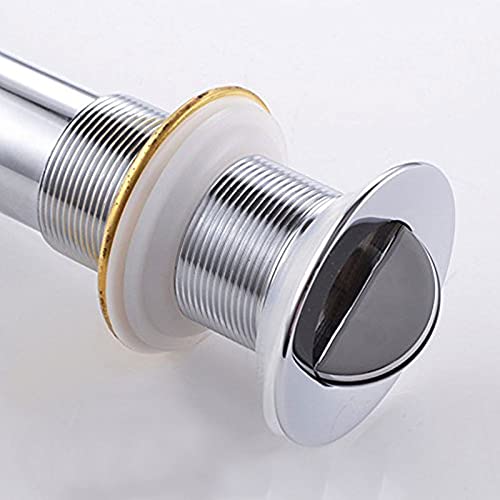 LMMDDP Flip Up Drain Stylish Swivel Style Stopper, Lavatory Vessel Sink Drains Size 36mm without Overflow Copper Finished (Size : Without Overflow)