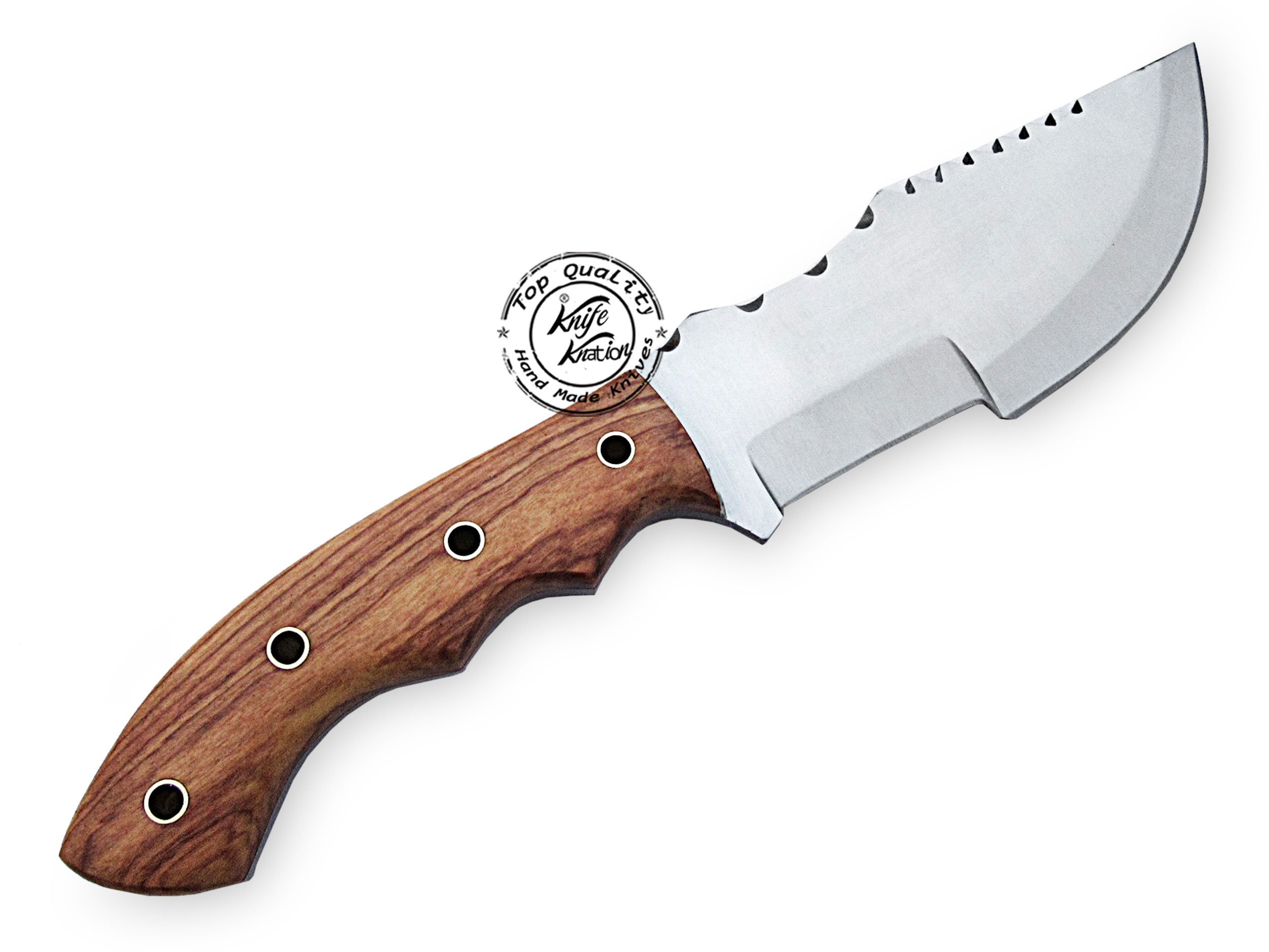Beautiful Olive Wood Handmade D2 Steel Tracker Hunting Knife Prime Quality