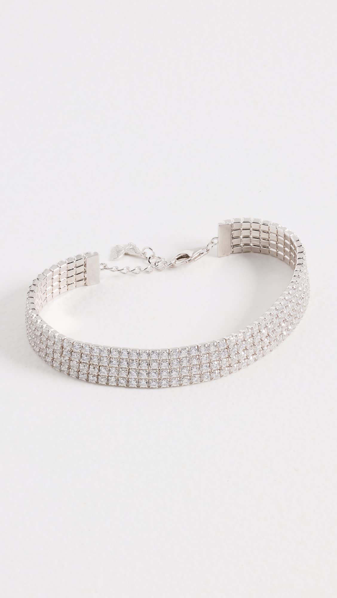 By Adina Eden Women's Four Row Bling Tennis Bracelet, Silver, One Size